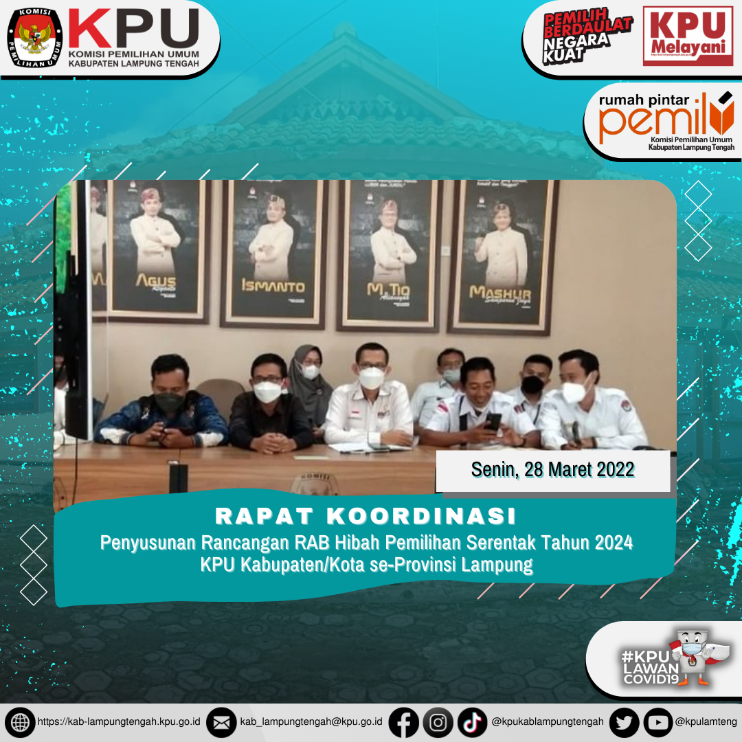 KPU KAB-LAMPUNGTENGAH - Rapat Koordinasi Penyusunan Rancangan RAB Hibah ...